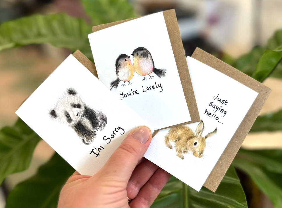 Bob and Bobetta Long Tailed Tit Mini Card – Catherine Rayner