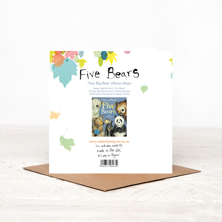Brown Bear Five Bears Card - 'Very Big Bear' – Catherine Rayner