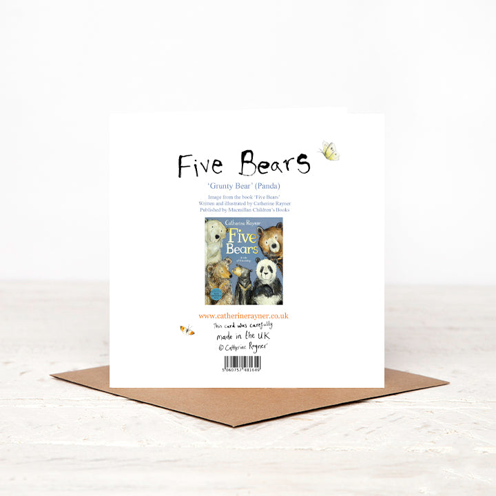 Five Bears Panda Card - 'Grunty Bear' – Catherine Rayner