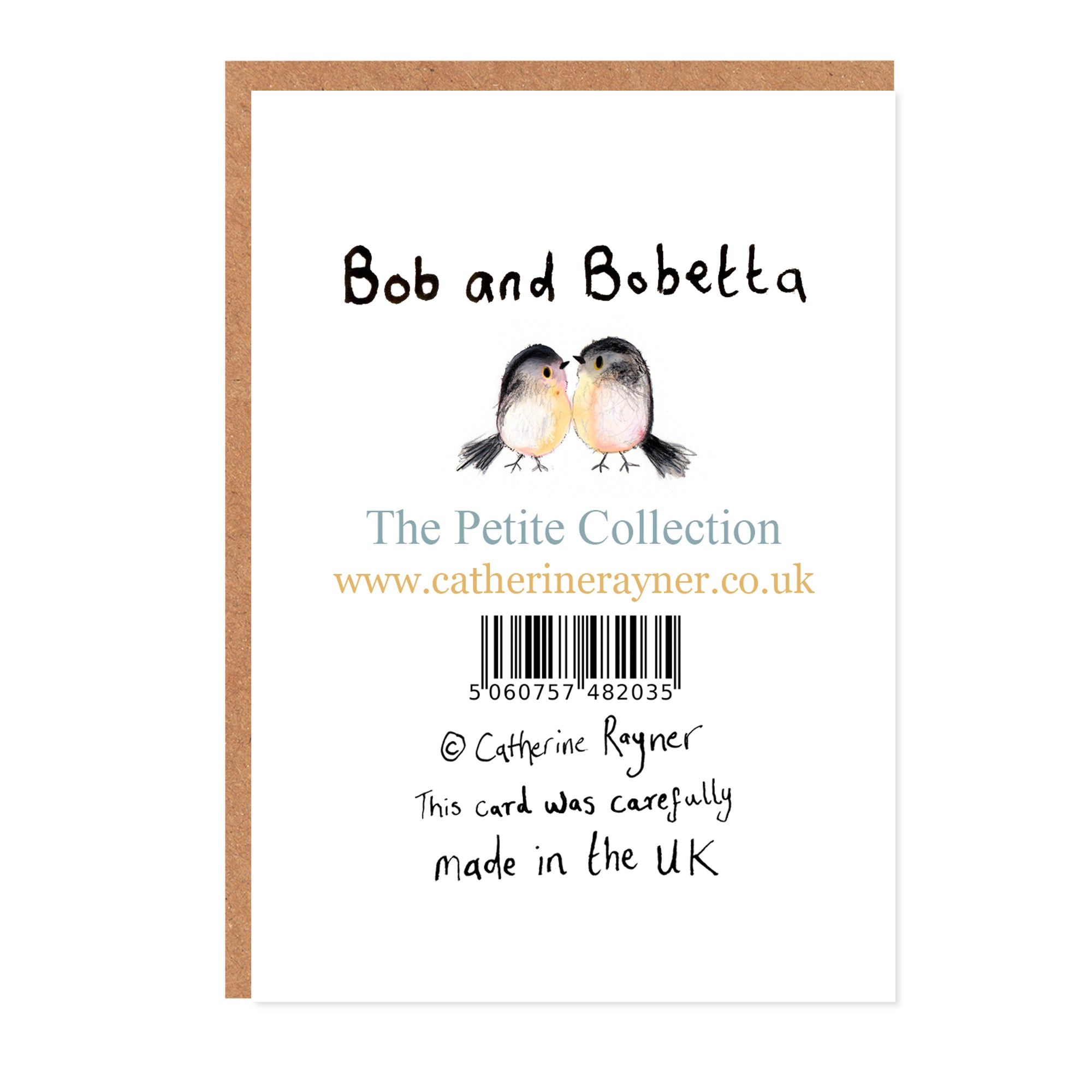 Bob and Bobetta Long Tailed Tit Mini Card – Catherine Rayner