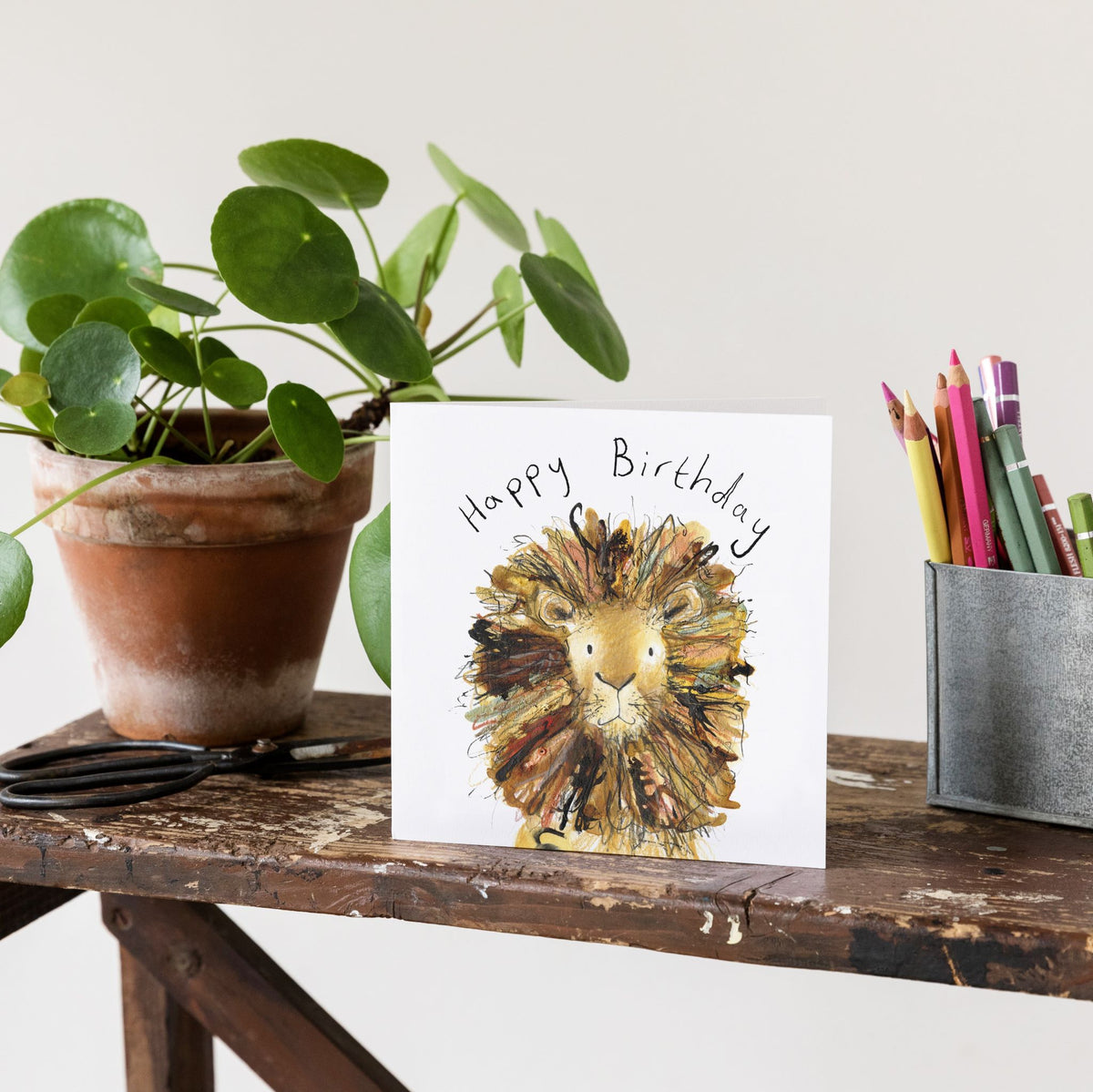 Gerry Lion Birthday Card Blank – Catherine Rayner